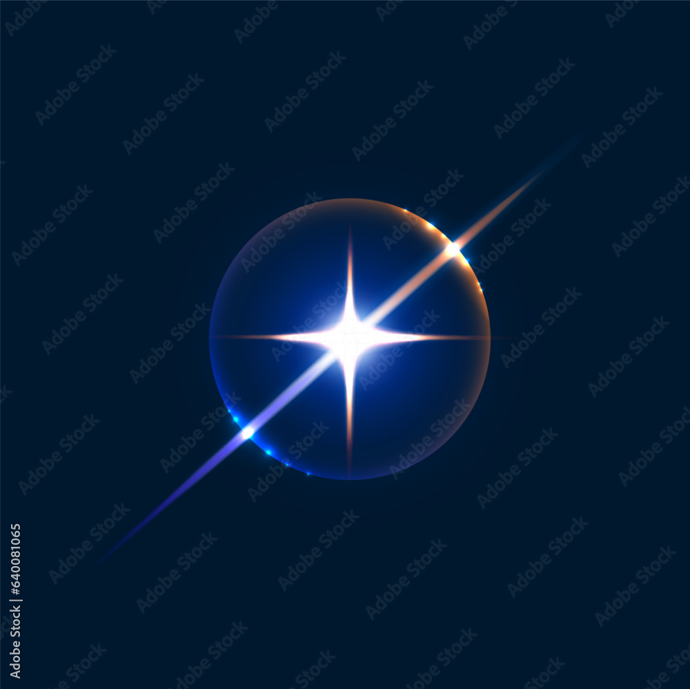 Light flare sparkle, shine flash and glow effect of star burst on ...