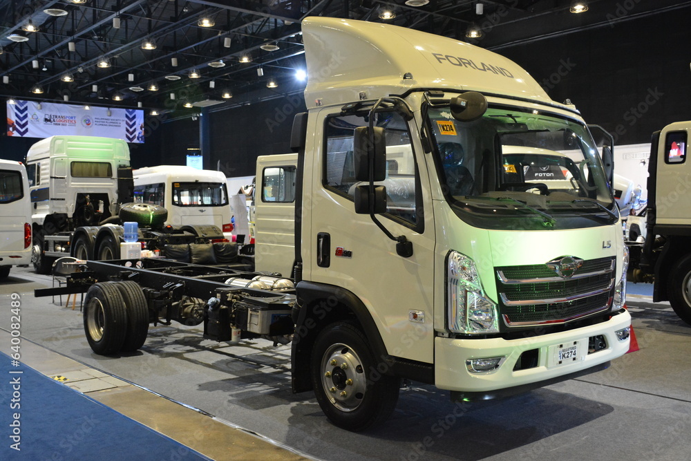 Forland L5 bare chassis truck at Transport and Logistics show in Pasay ...