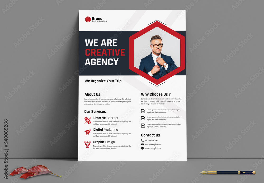 Agency Flyer Design Stock Template | Adobe Stock