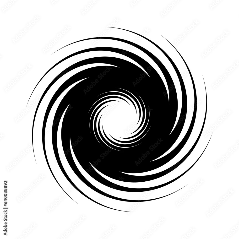 Powerful rotating typhoon silhouette icon. Vector. Stock Vector | Adobe ...