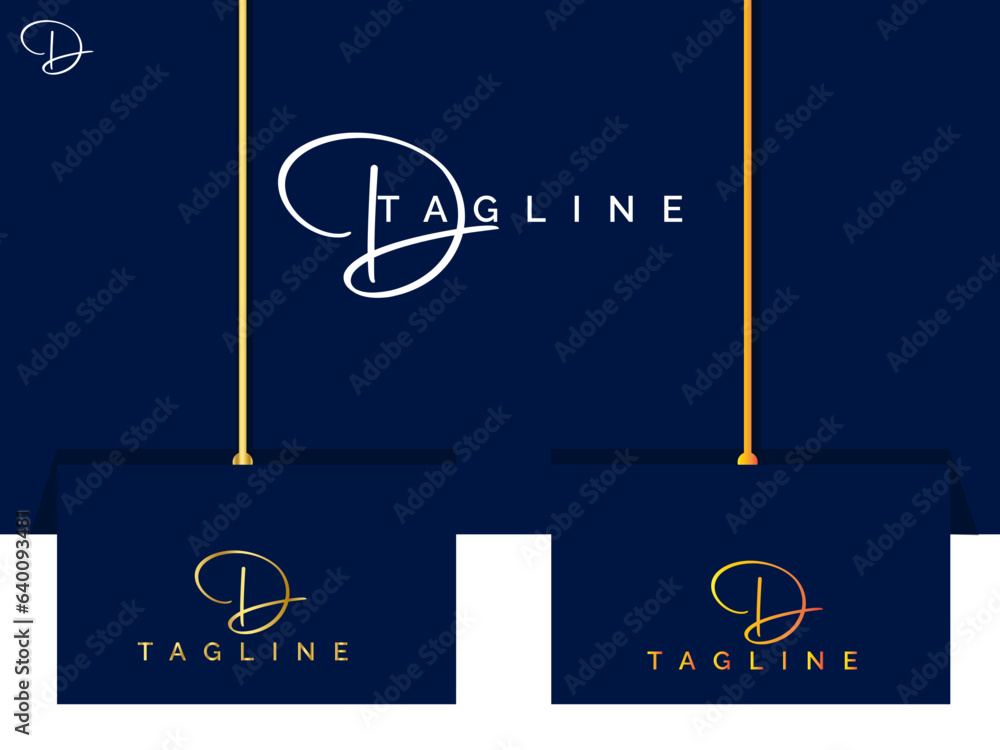 Signature D logo design. Handwritten. Business. Script. Font. Creative ...