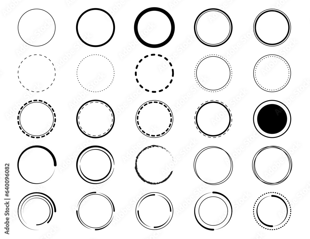 Circles shape collection. Vector design Stock Vector | Adobe Stock