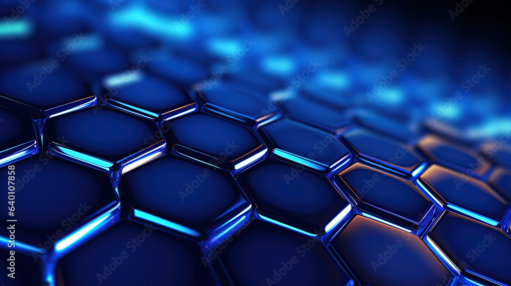 futuristic hexagonal pattern with blue highlights, perfect for tech and ...