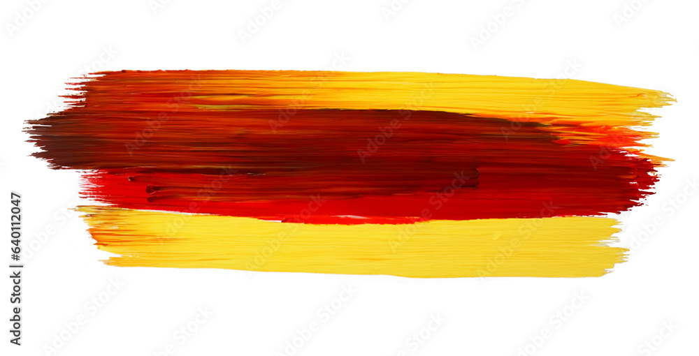 Red-yellow oil colour brush stroke Stock Illustration | Adobe Stock