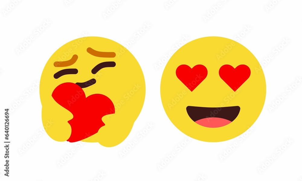 Emoji Set with Different Reactions for Social Network Isolated on White ...