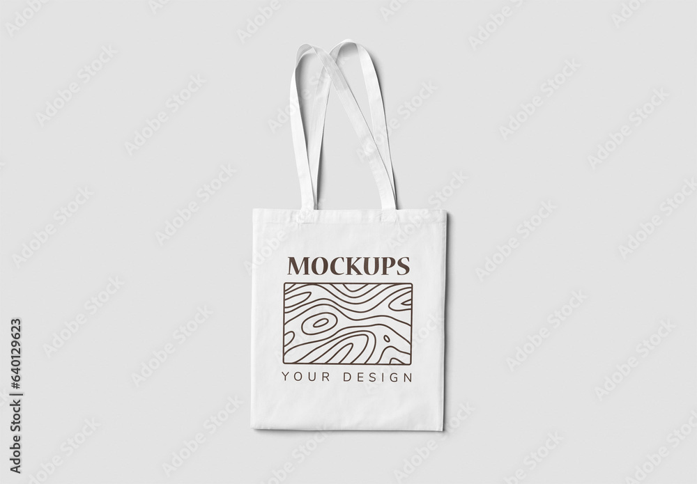 Mockup of customizable tote bag against customizable background Stock ...