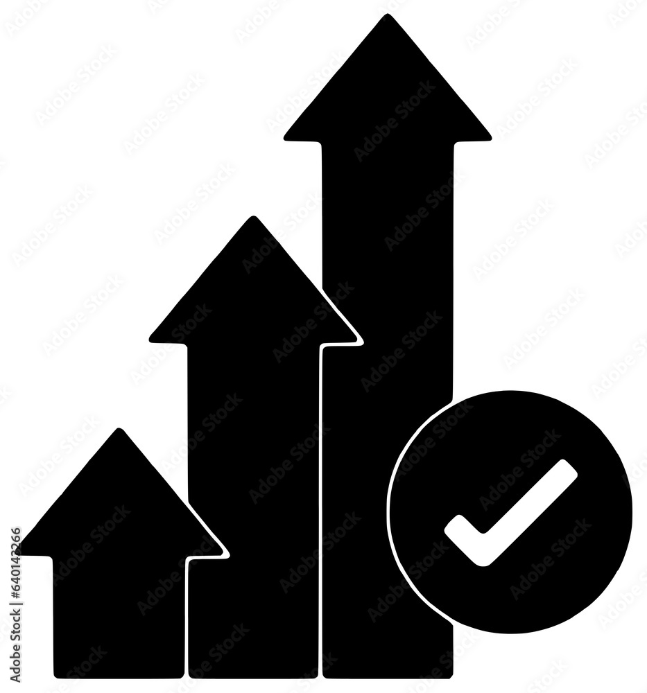 growth icon increase logo graph background true illustration business ...