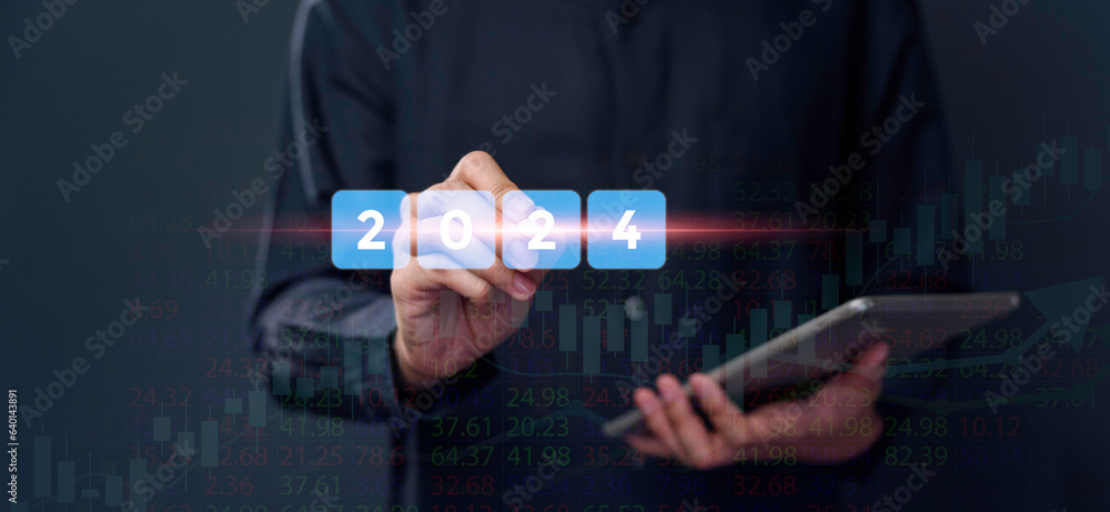 The Future Businessman Navigating 2024 Tech Vision Of Growth