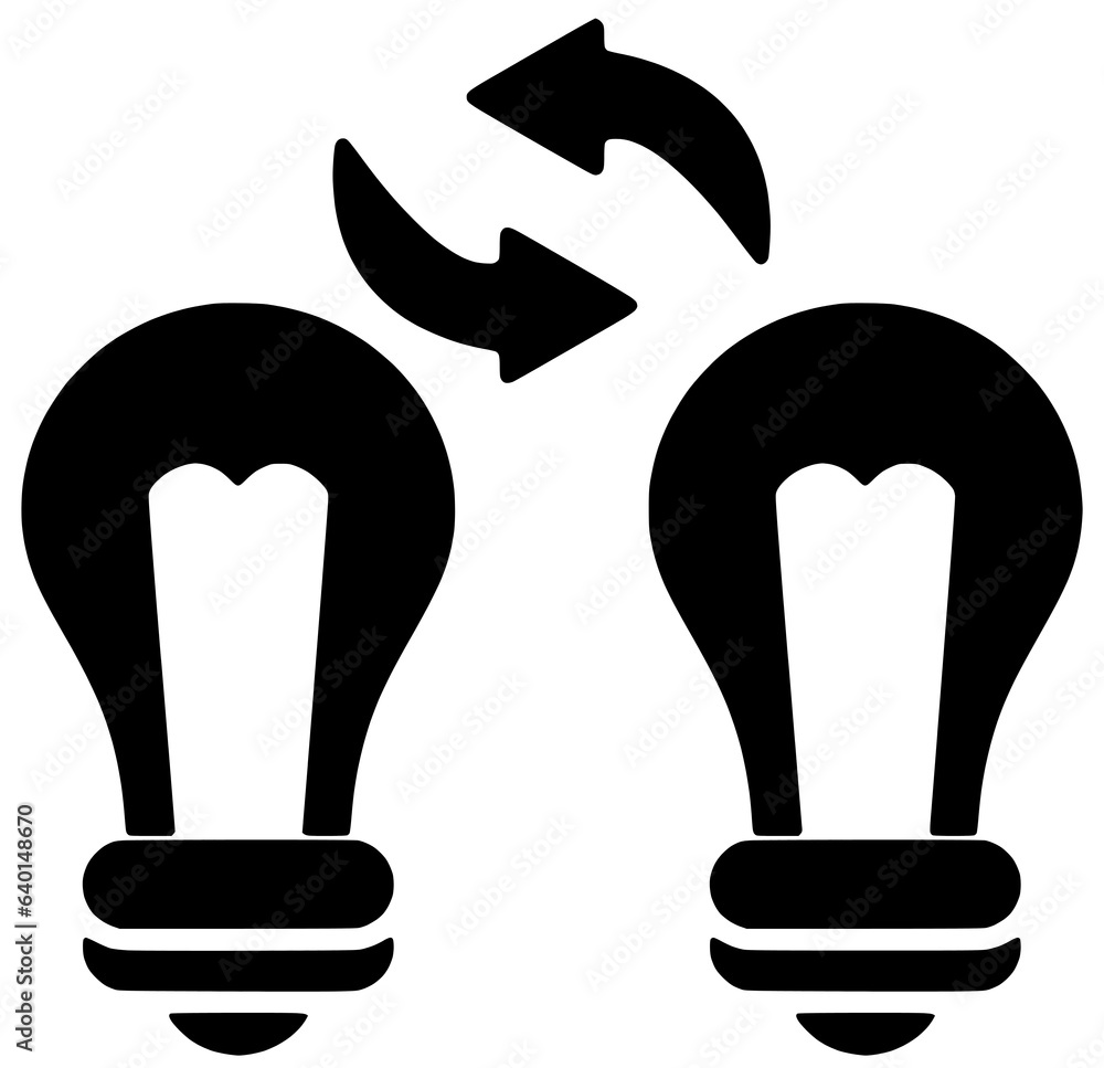 recycle icon idea logo lamp background bulb illustration energy symbol ...