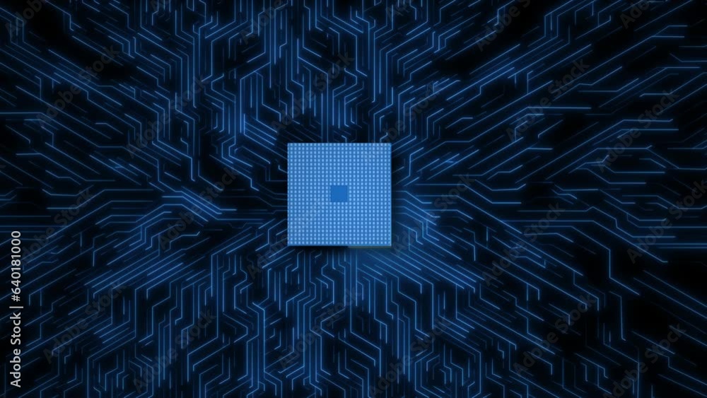 Digital motion graphics animation in 4K displaying the technology ...