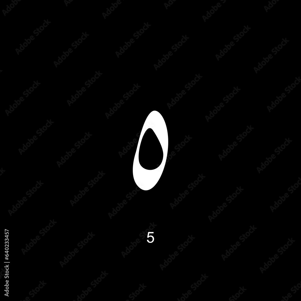 Arabic Numerals, Number 5, Five, can use for Education, Numeral on the ...