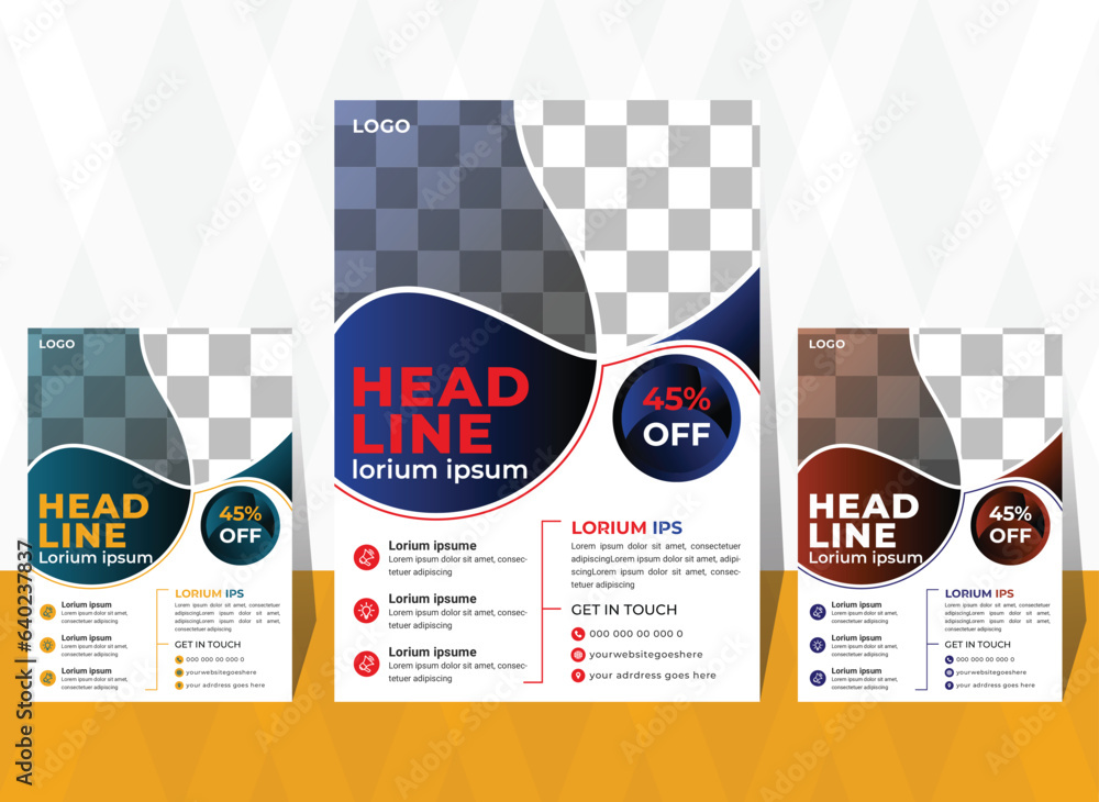 Flyer template layout design. Corporate business flyer mockup. Creative ...