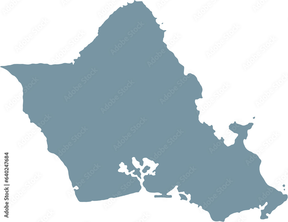 doodle freehand drawing of oahu island map. Stock Illustration | Adobe ...