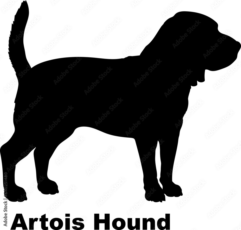Artois Hound dog silhouette dog breeds Animals Pet breeds silhouette ...