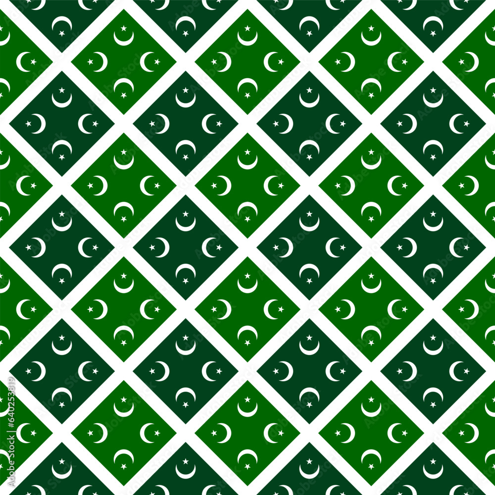 pakistan flag pattern. vector illustration Stock Vector | Adobe Stock