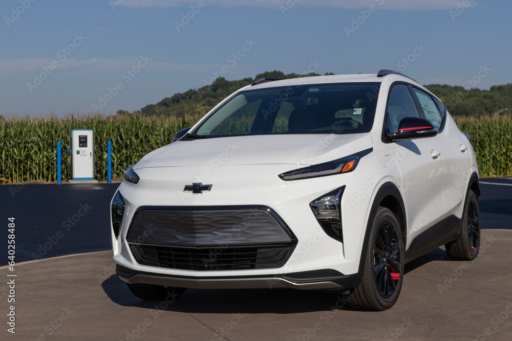 Chevrolet Bolt EUV electric vehicle display. Chevy is discontinuing the Bolt EV and EUV after ...