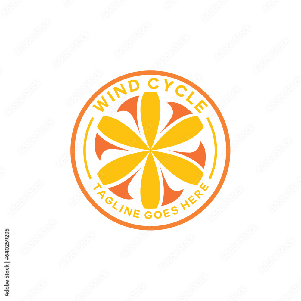 Wind Circle Logo Vector Graphic Design Emblem Symbol and Icon Stock ...