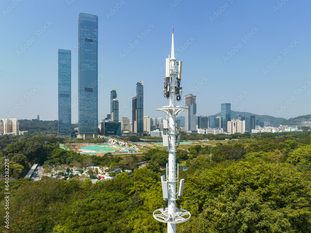 Poster communication tower for 5G network telephone cellsite with ...