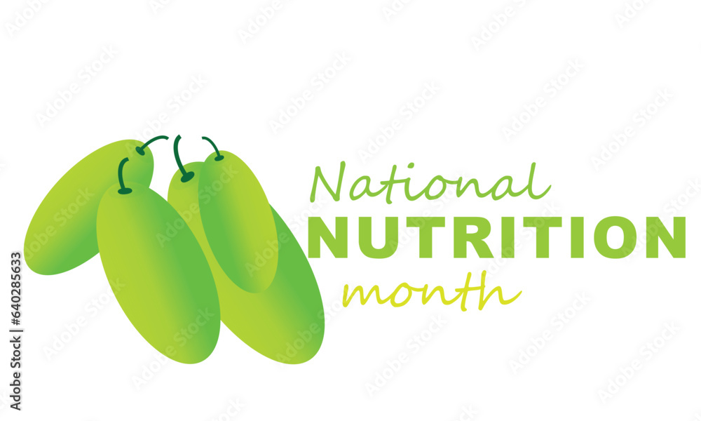 National Nutrition month. background, banner, card, poster, template ...