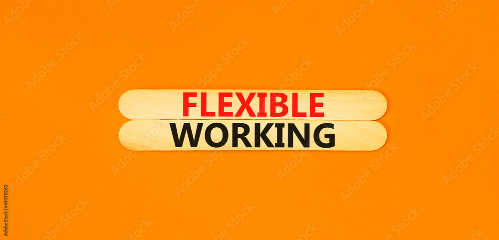 Flexible working symbol. Concept words Flexible working on beautiful ...
