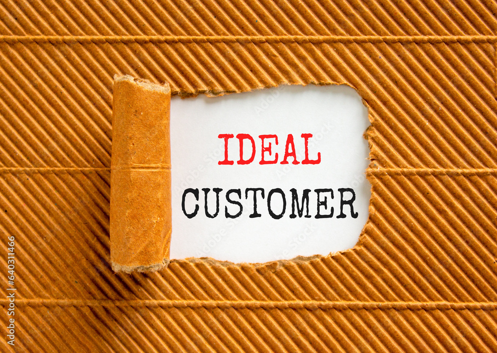 Ideal customer symbol. Concept words Ideal customer on beautiful white ...