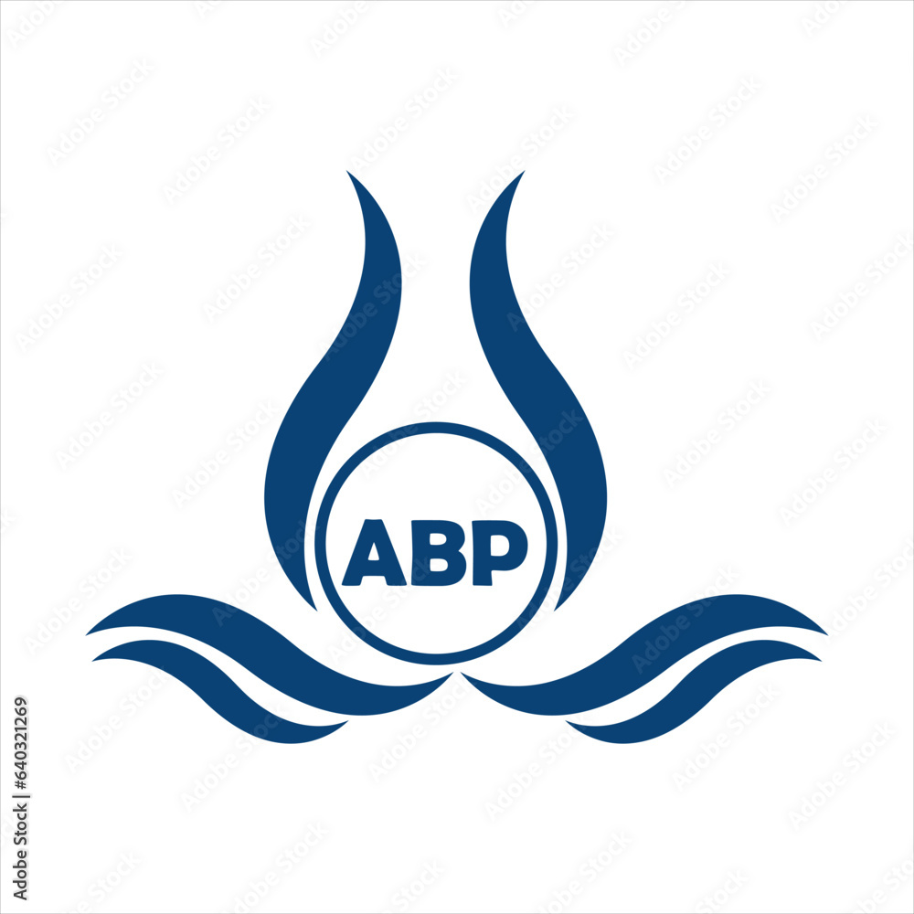 ABP letter water drop icon design with white background in illustrator ...