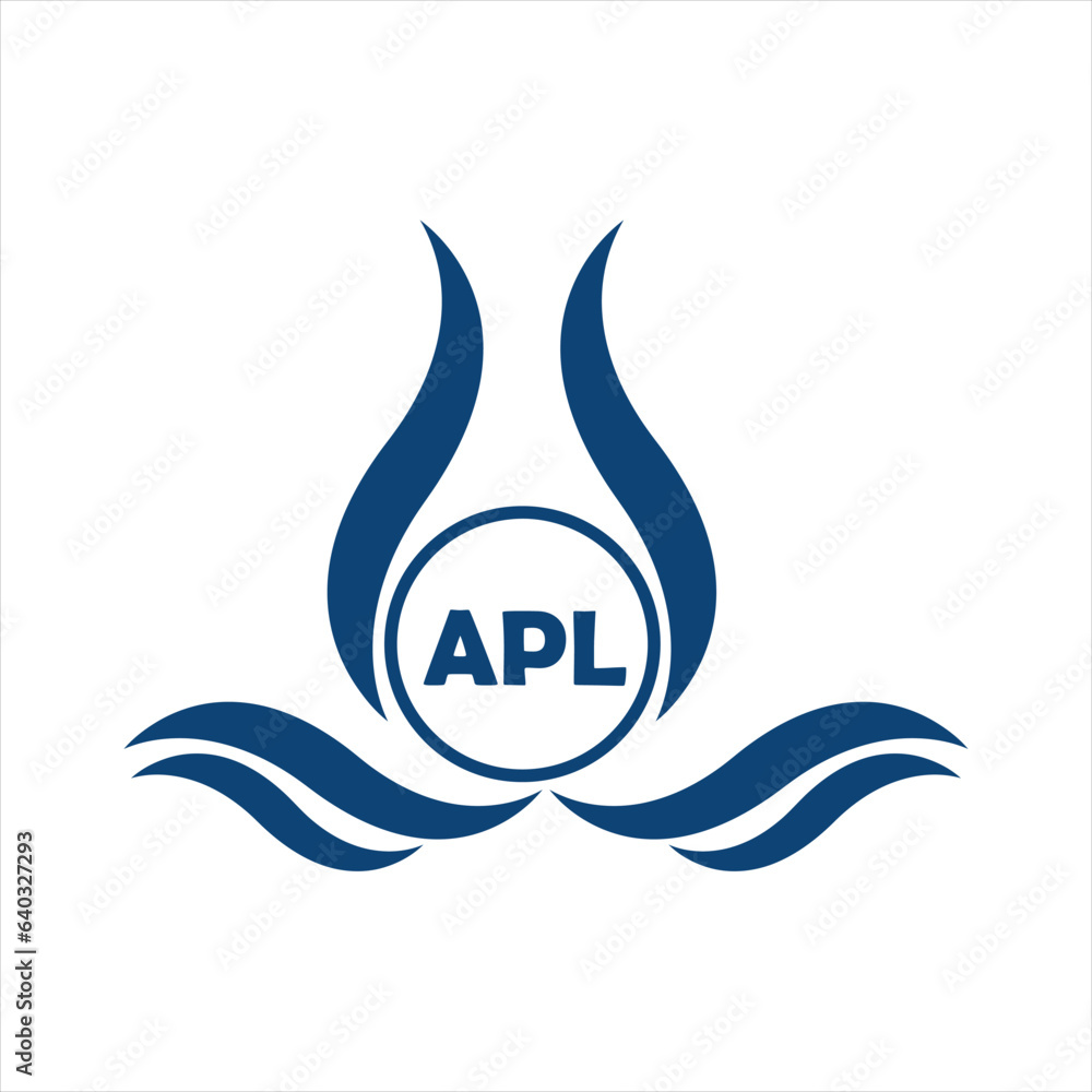 APL letter water drop icon design with white background in illustrator ...