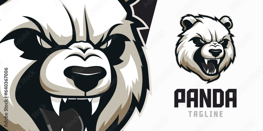 Illustrated Panda Logo: Perfect for Sport and E-Sport Gaming Teams ...