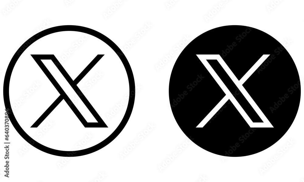 Twitter logo .New Logo Twitter,Twitter x Stock Vector | Adobe Stock
