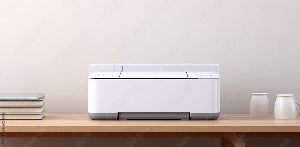 An office workspace features a versatile printer, copier, scanner ...