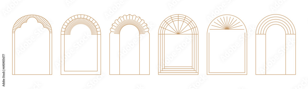 Vector set of design elements and illustrations in simple linear style ...