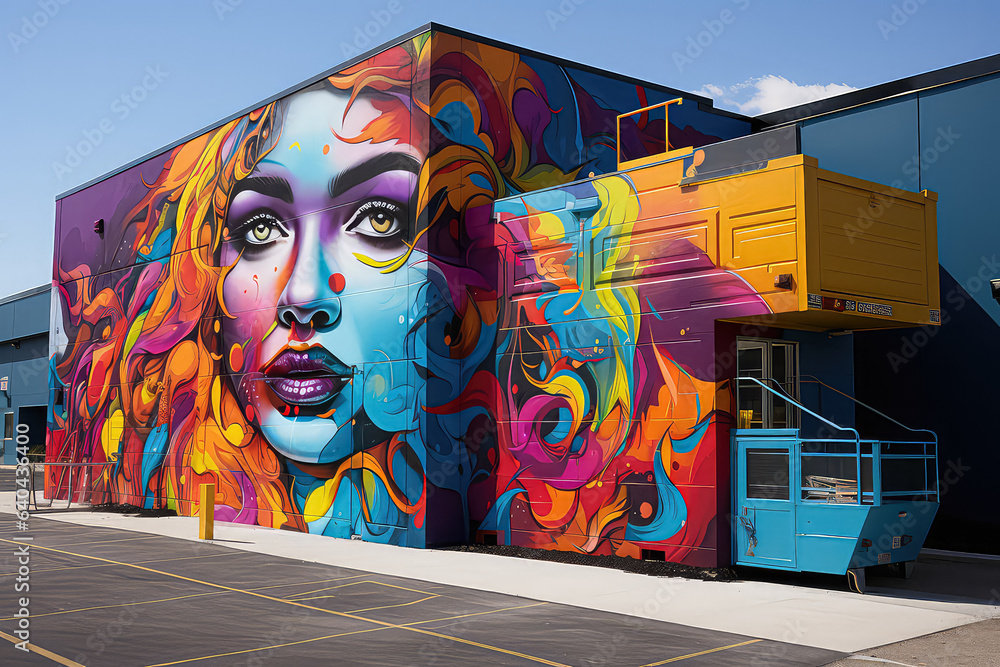Artistic expression through urban graffiti and murals, transforming ...