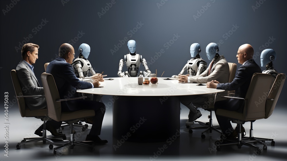 Foto de Robots and Human being Joint meeting, Future World|Robotics ...