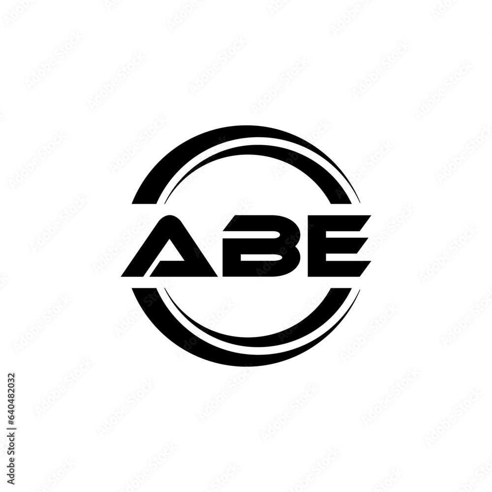 ABE letter logo design with white background in illustrator, vector ...