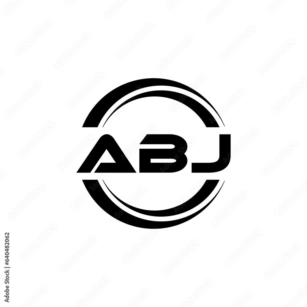 ABJ letter logo design with white background in illustrator, vector ...