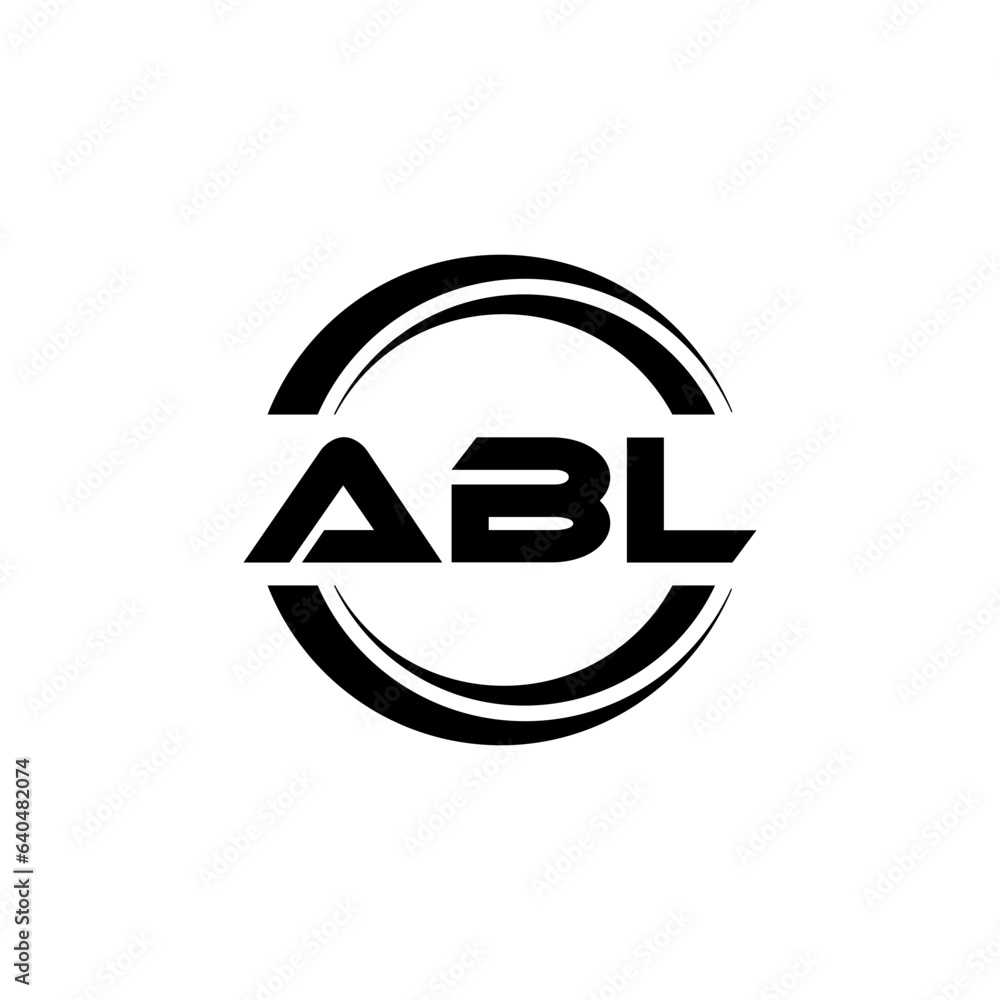 ABL letter logo design with white background in illustrator, vector ...