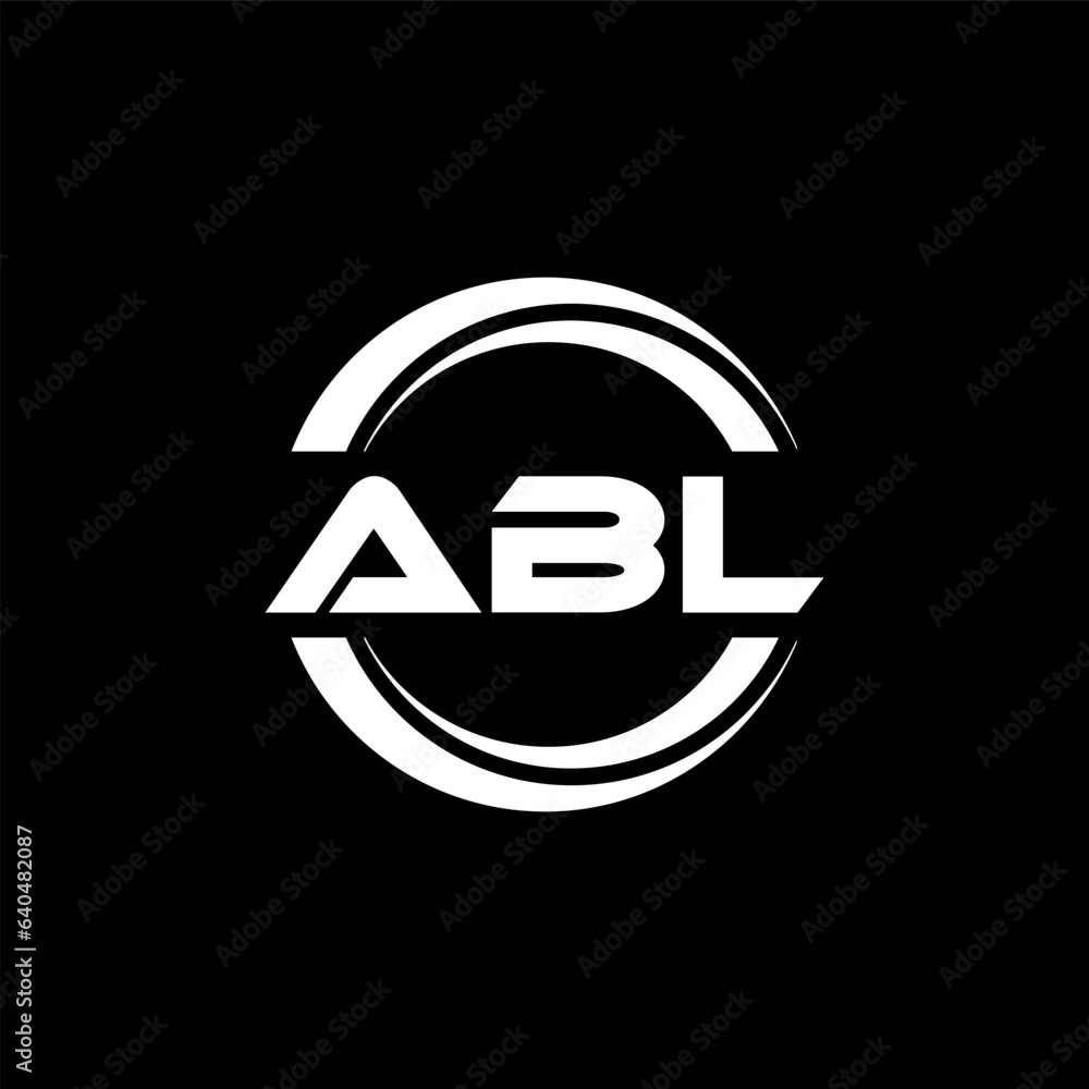 ABL letter logo design with black background in illustrator, vector ...