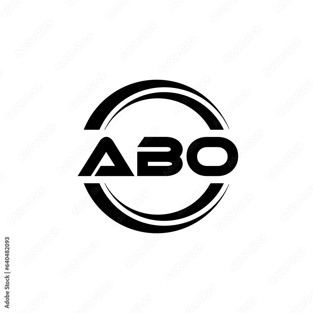ABO letter logo design with white background in illustrator, vector ...