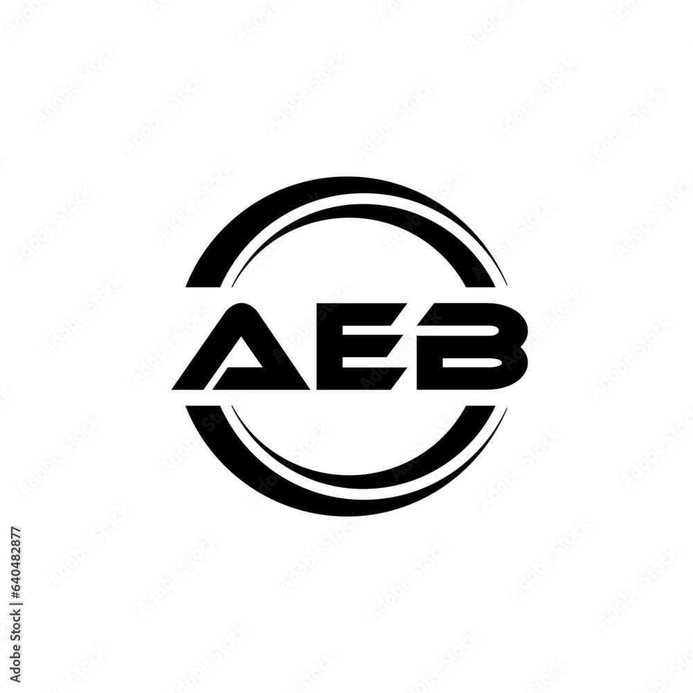 AEB letter logo design with white background in illustrator, vector ...
