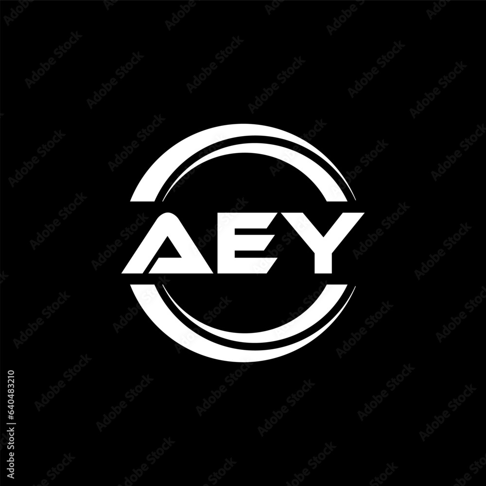 AEY letter logo design with black background in illustrator, vector ...
