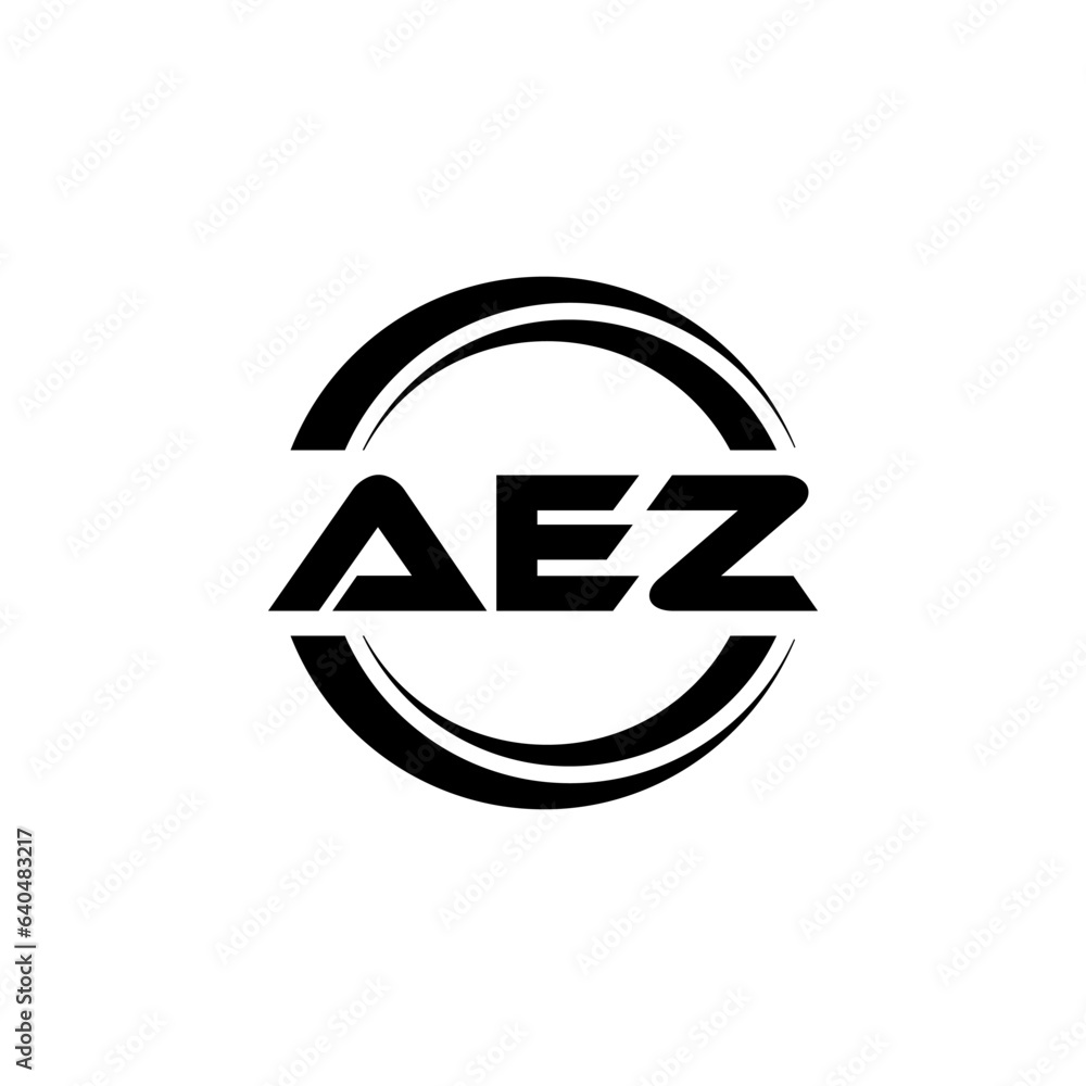 AEZ letter logo design with white background in illustrator, vector ...