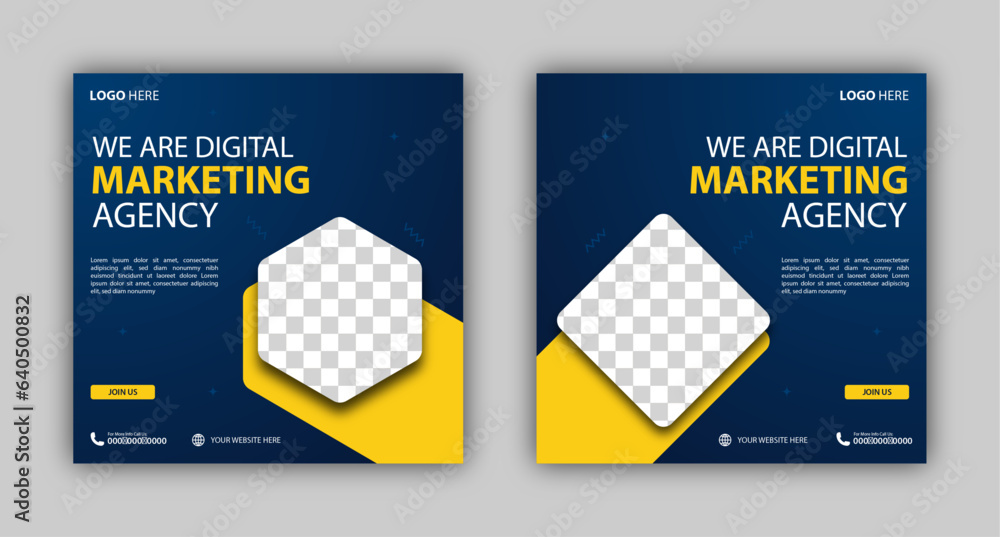 Corporate and digital business marketing promotion post design or ...