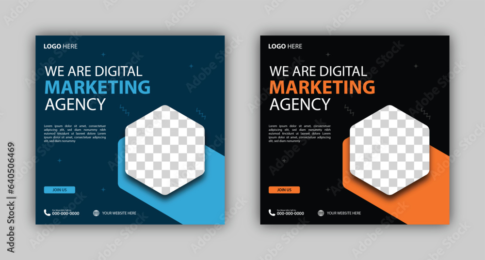 Corporate and digital business marketing promotion post design or ...