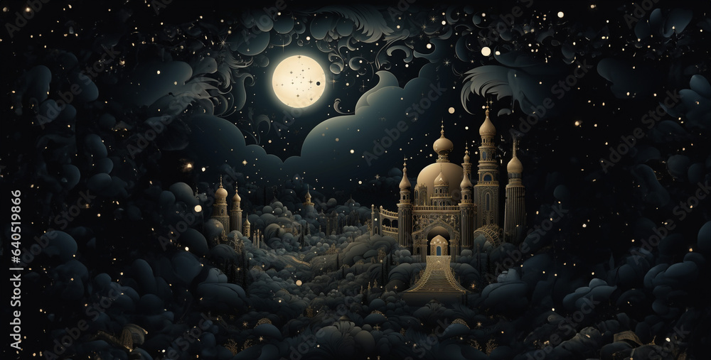 pixel art an islamic background for a wedding card hd wallpaper Stock ...