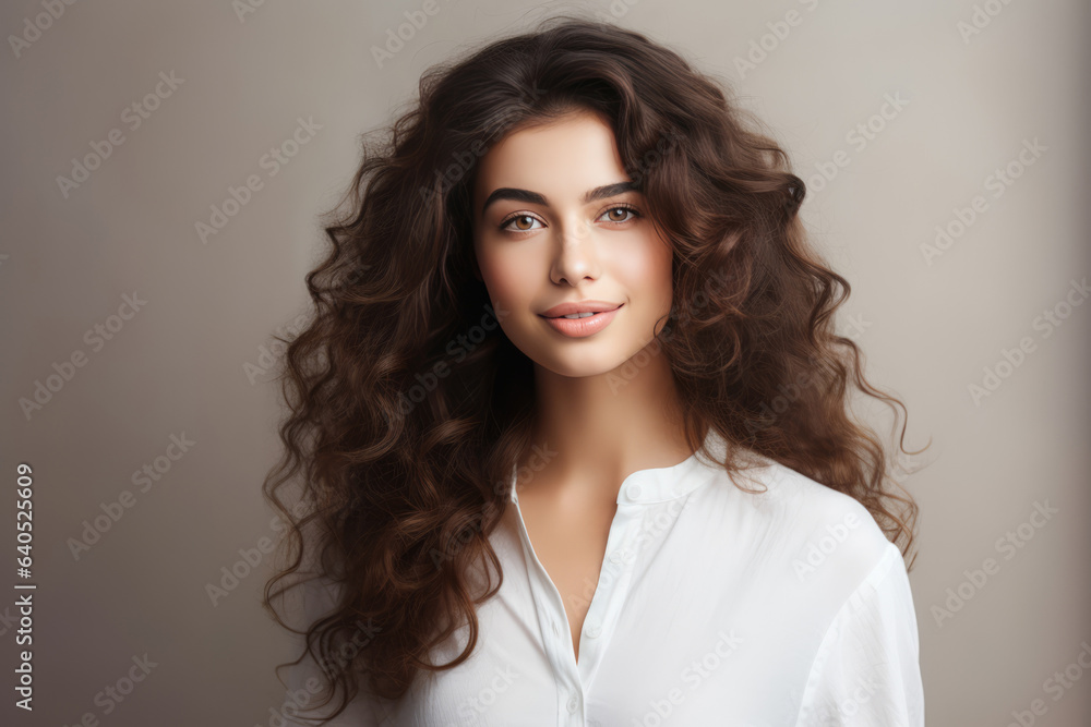 Charming Young Woman Model Natural Background . Сoncept Natural Makeup ...