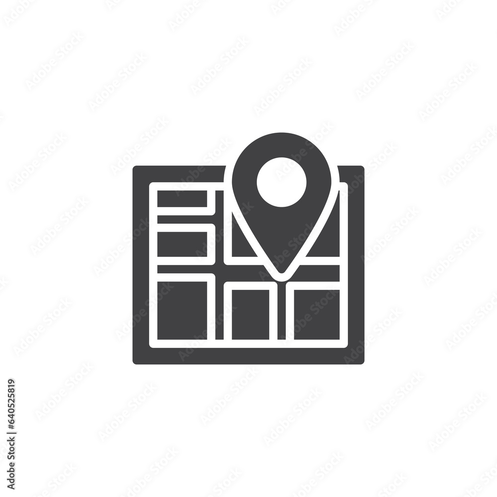 Street layout map vector icon Stock Vector | Adobe Stock