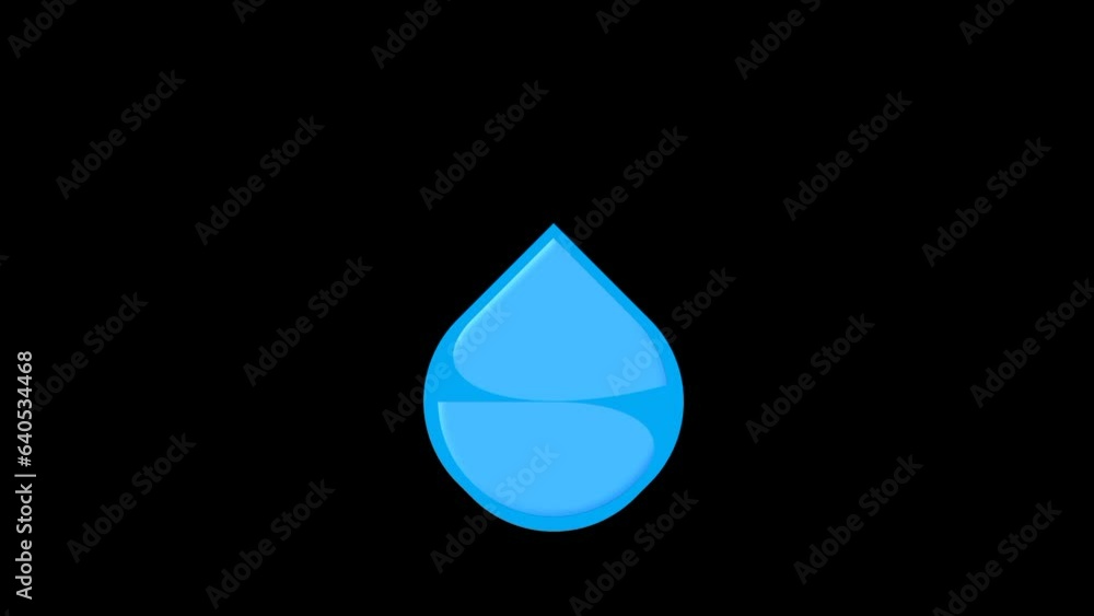 A drop of water, drop falling, water droplet, water drop falling, 4K ...