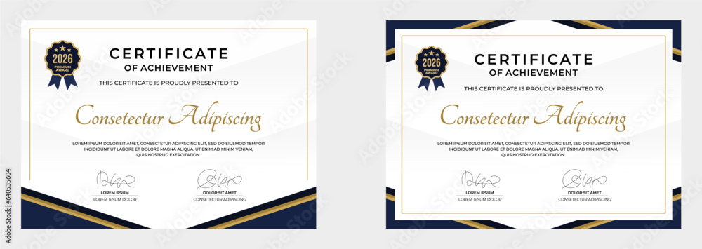certificate of achievement template. for award, business, and education ...