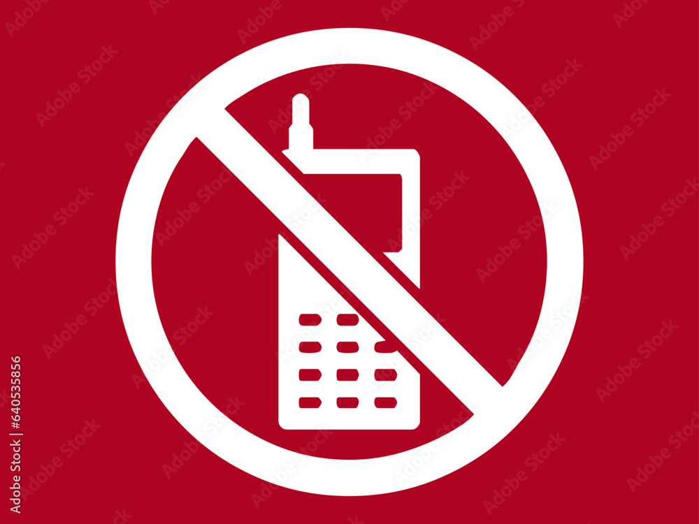 No mobile sign,no mobile phone sign. Stock Vector | Adobe Stock
