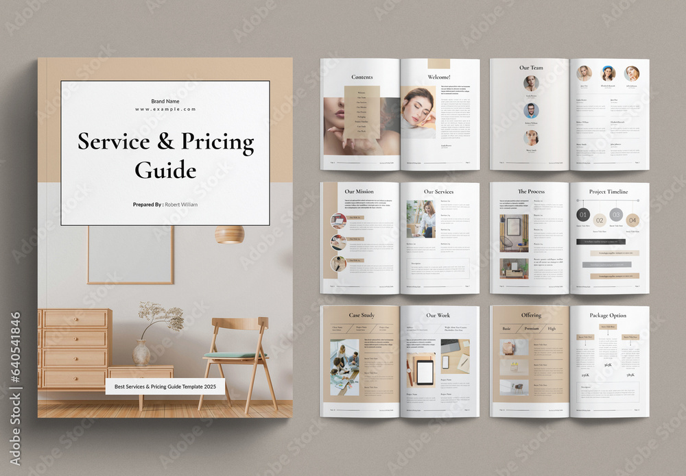 Services & Pricing Guide Template Stock Template | Adobe Stock